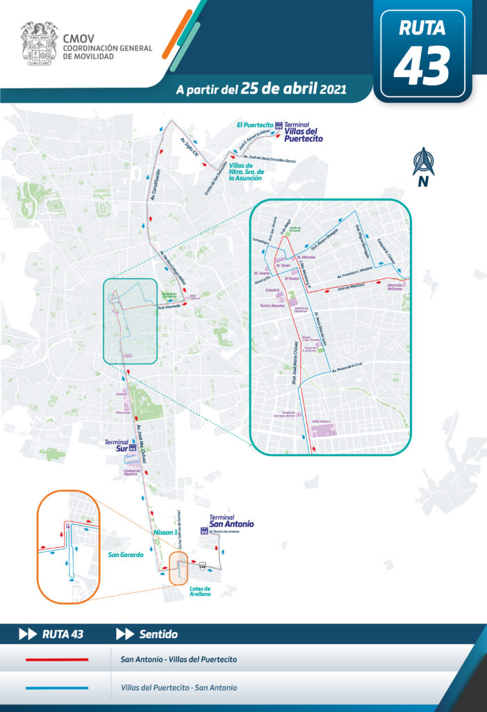 Anuncian modificación de recorrido de la Ruta 43 en Aguascalientes ...