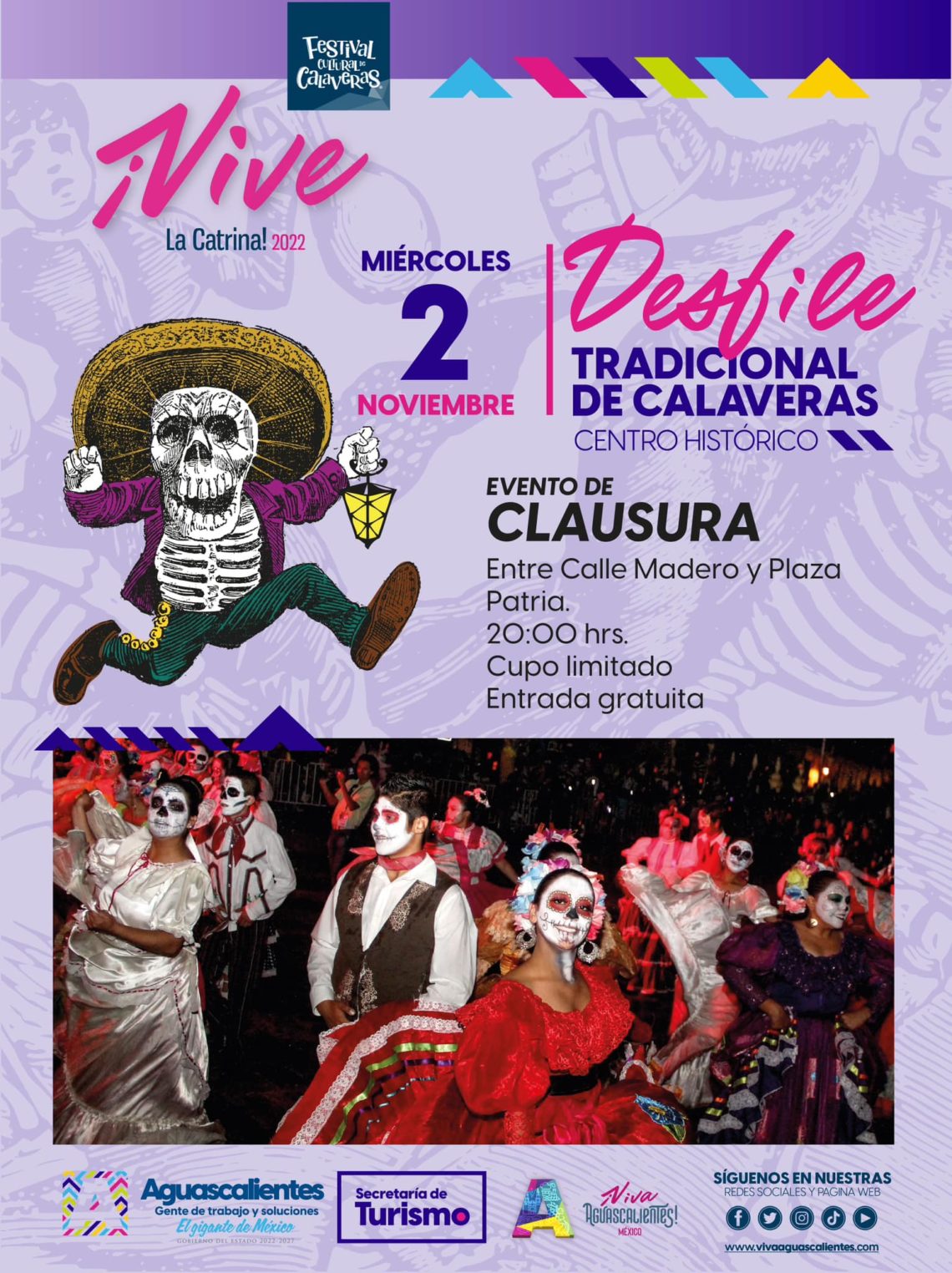 ¿Cuándo se realizará el Desfile de Calaveras 2022 en Aguascalientes ...