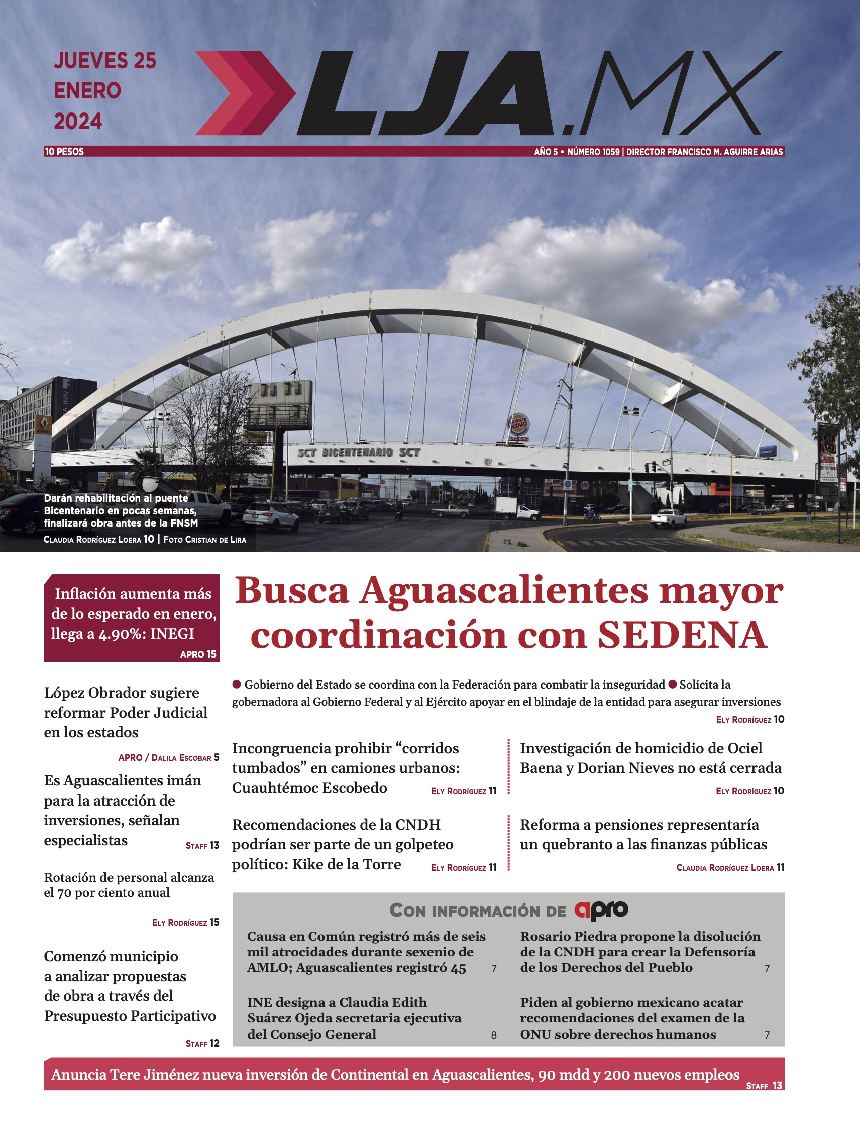 Busca Aguascalientes mayor coordinación con SEDENA y más en LJA.MX ...