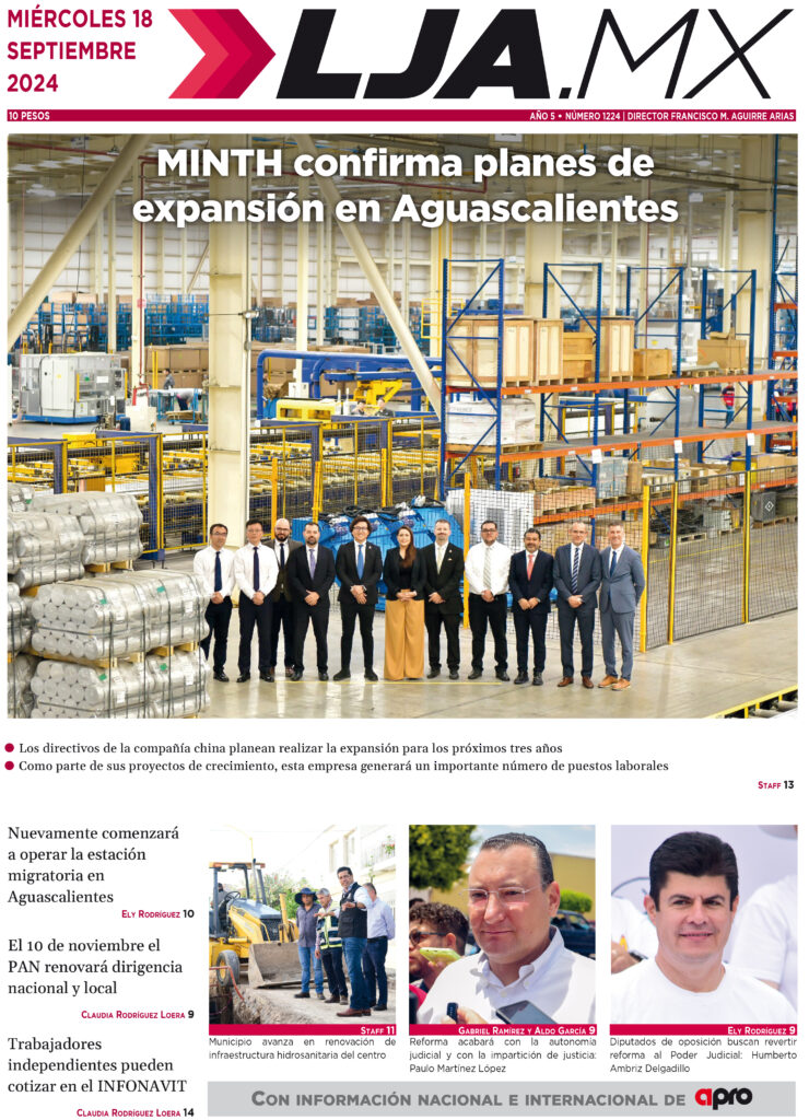 MINTH confirma planes de expansión en Aguascalientes, edición 18/9/2024 ...
